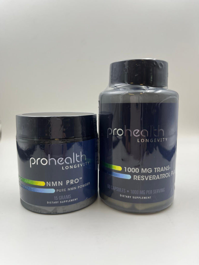 NMN Pro 粉末裝+反式白藜蘆醇套裝 MNM Pro Powder (NMN 15000) + Trans Resveratrol 10 ...